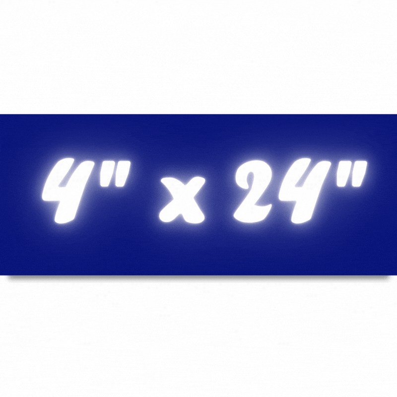 4"x24" Color Burst Tiles - Metal Signs and Your Designs