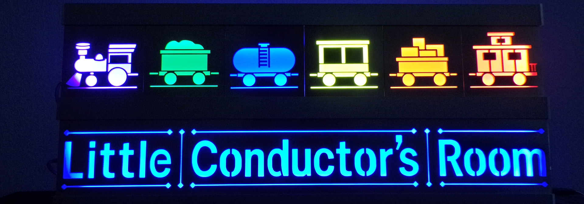 Little Conductor - 4" x 24" Double Row Slide-A-Sign - Metal Signs and ...