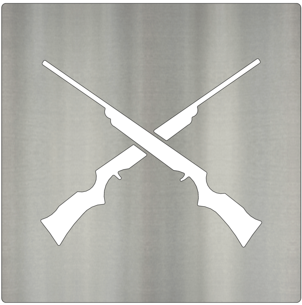 Rifles Crossing - Metal Signs and Your Designs