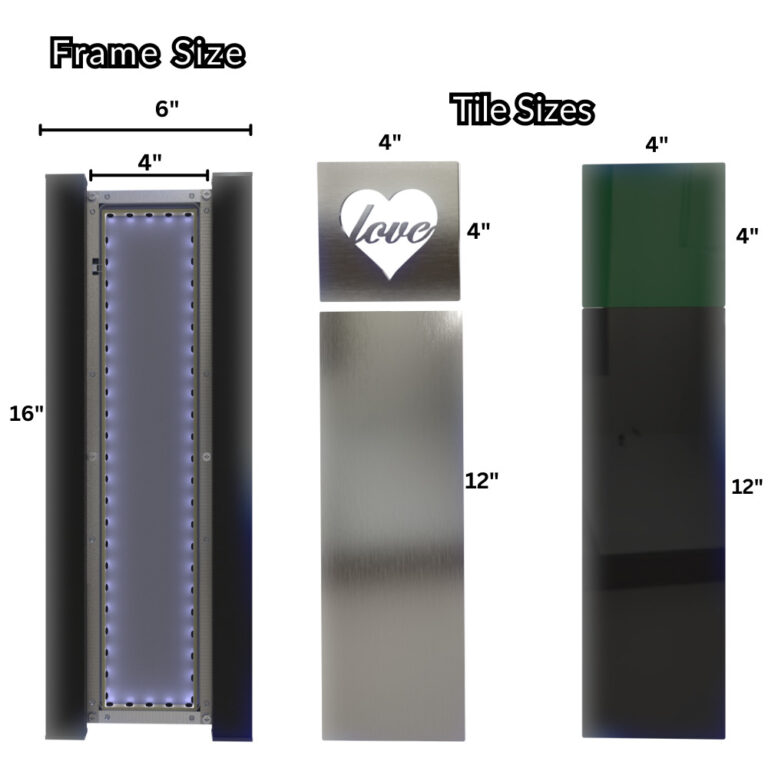 Address Slide-A-Sign (4 digit max) -Vertical- Stainless Steel Tiles ...